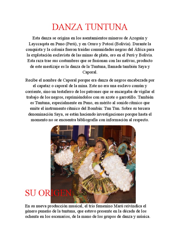 Danza Tuntuna | PDF | Las artes escénicas