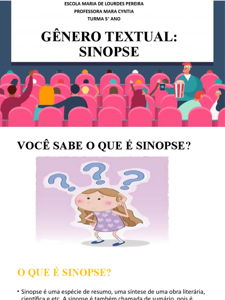 Gênero Textual Sinopse | PDF