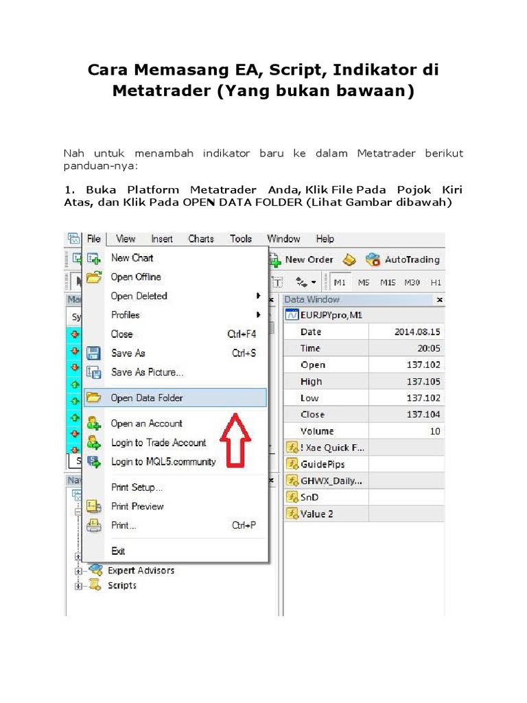 Panduan Pasang EA dan Indikator di MT4 | PDF