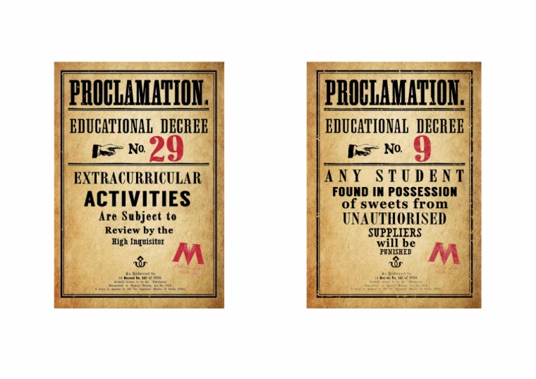 harry-potter-proclamations-9-and-29 | PDF