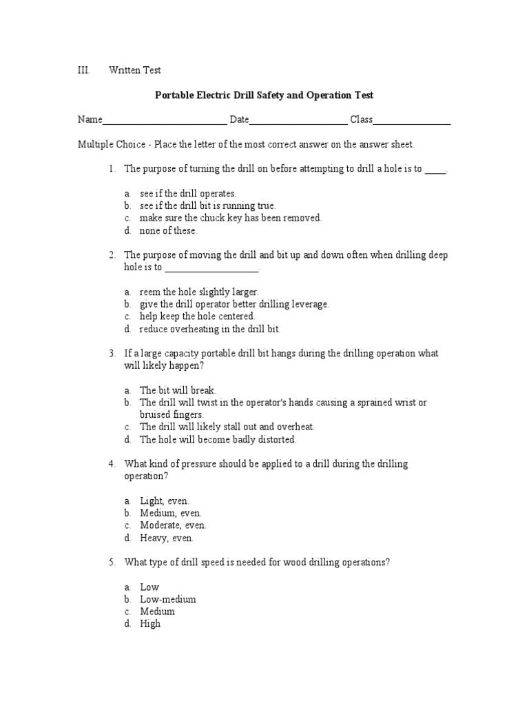 Drill Operation Safety Guidelines | PDF | Drilling | Drill