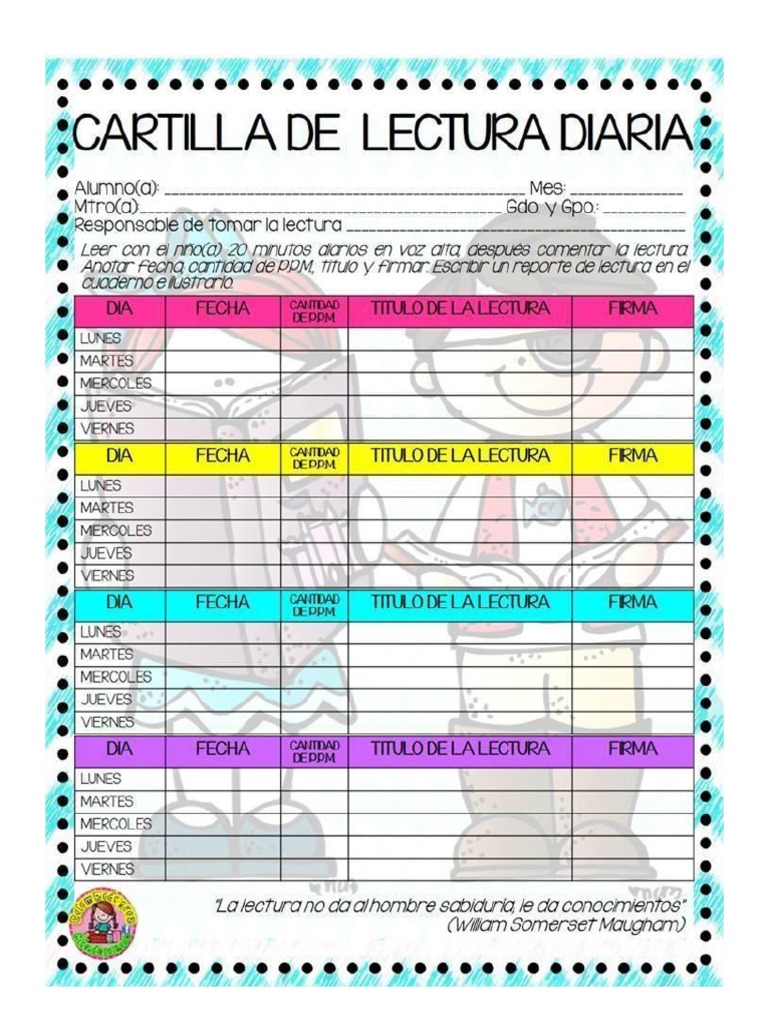 4° Cartilla de Lectura Diaria | PDF