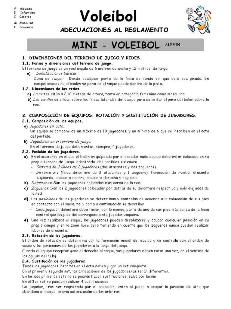 Reglamento Voleibol 2020 Pdf Vóleibol Deportes De Equipo