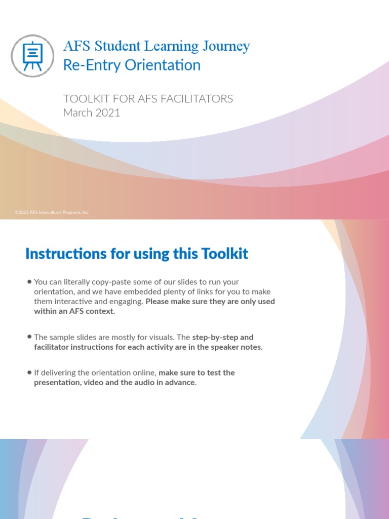 2021 Afs Student Re-Entry Orientation | Download Free PDF | Cross ...