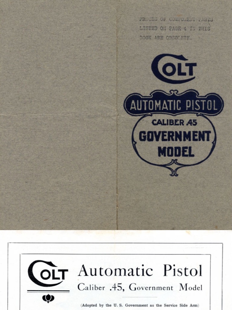 Colt 1911 .45 Instruction Sheet | PDF