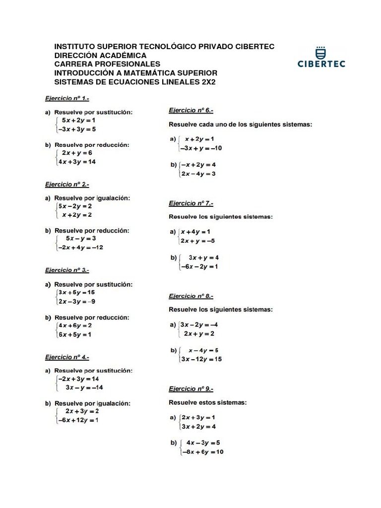 Cero - Sist. de Ecuac. 2X2 - 2021 - B | PDF | Tecnología