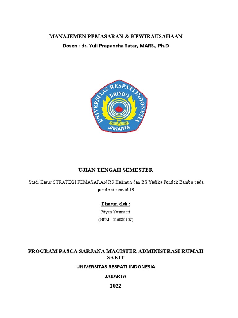 UAS Manaj Pemasaran Kel 4 Fixx | PDF