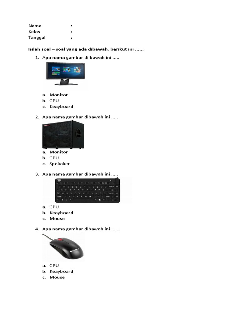 Soal Tik Kls 2 | PDF