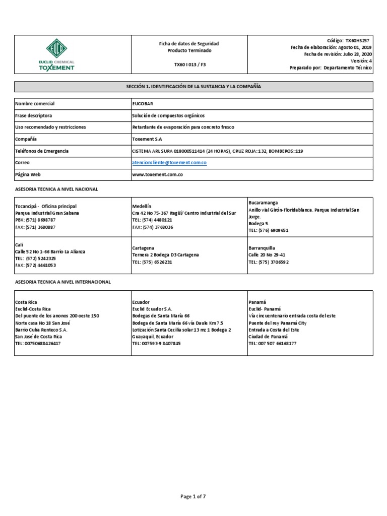 EUCOBAR | PDF | Residuos | Química