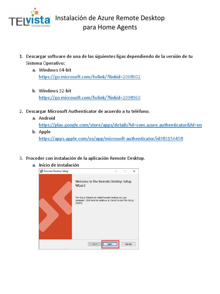 Proceso de Instalacion Azure Remote Desktop | PDF | Microsoft Azure ...