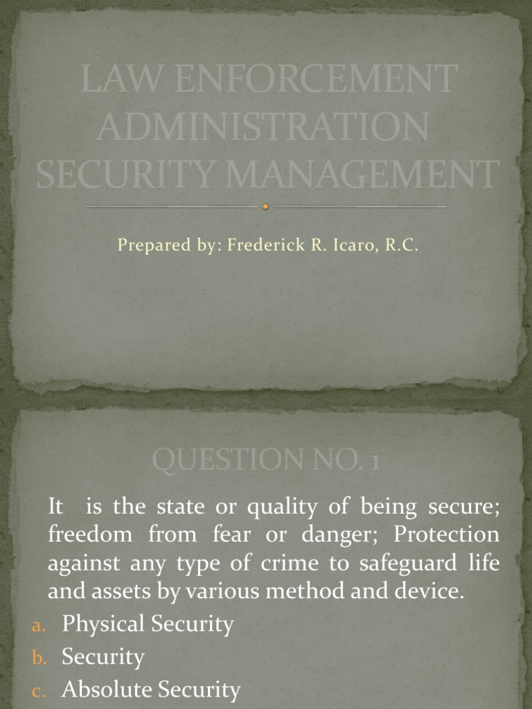 Security Management | PDF | Physical Security | Computer Security