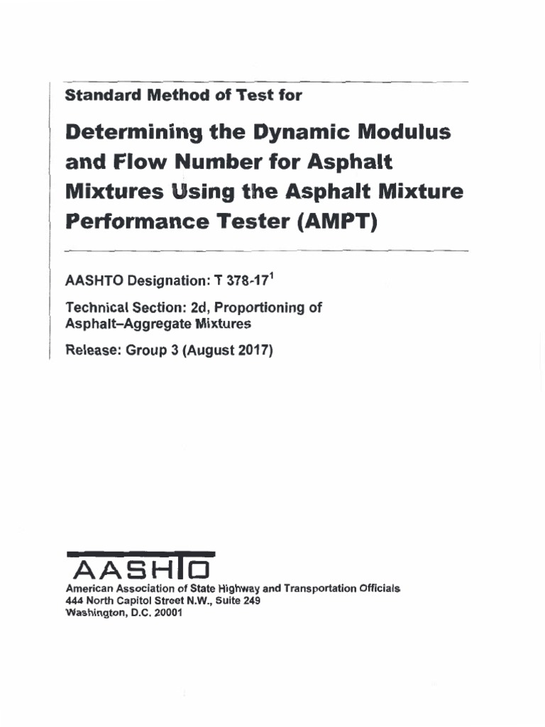 AASHTO T378-17 Dinámico FNumber | PDF