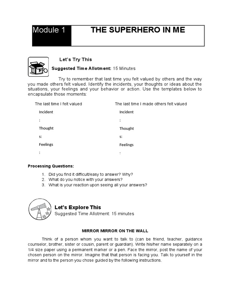 Module 1 - (Your Name) | PDF | Psychological Concepts | Psychology