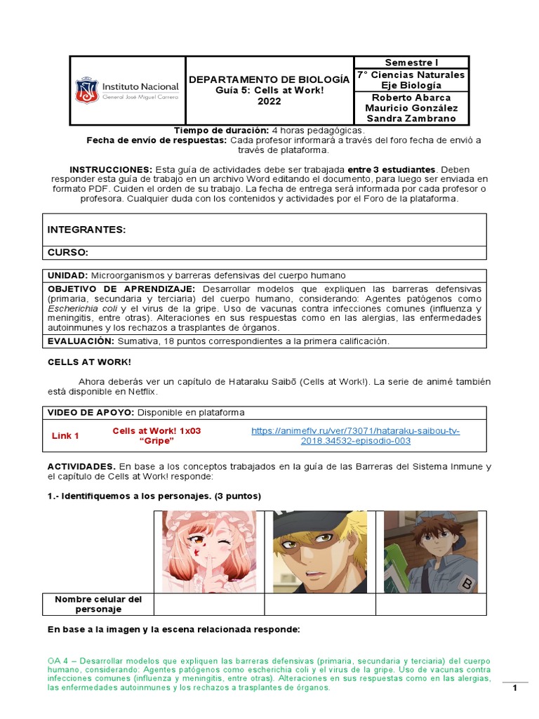 Cells at Work! | PDF | Sistema inmune | Infección