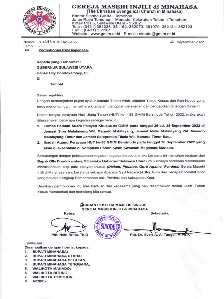 Permohonan GMIM | PDF