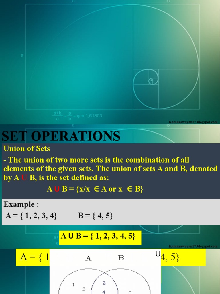 Set Operation | PDF