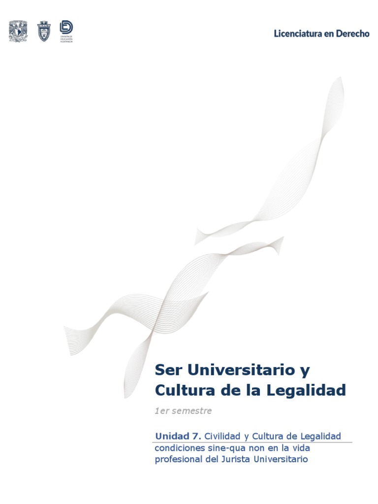 UNIDAD 7 Ser Universitario y Cultura de La Legalidad PDF | Descargar gratis PDF | Justicia ...