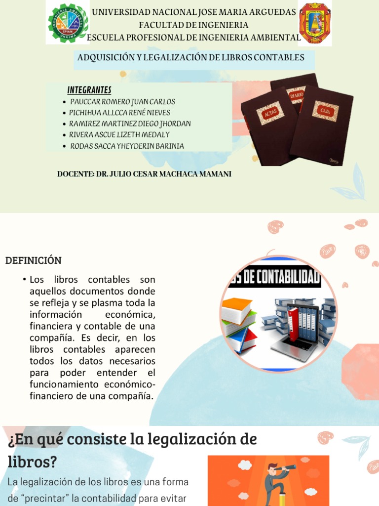 Adquisición y Legalización de Libros Contables | PDF