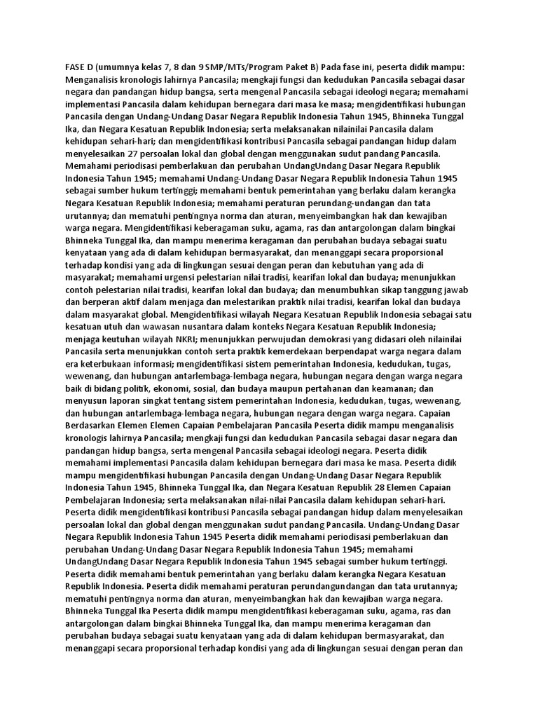 CP PPKN Fase D | PDF
