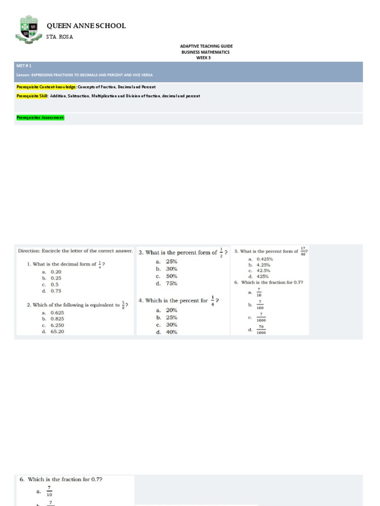 Business Mathematics | PDF