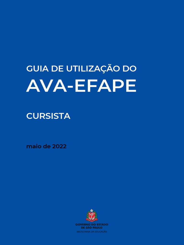 Guia de Utilizacao Do Ambiente Virtual de Aprendizagem AVA EFAPE2 | PDF ...