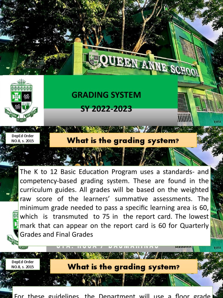 Grading System | PDF | Educational Assessment | Learning