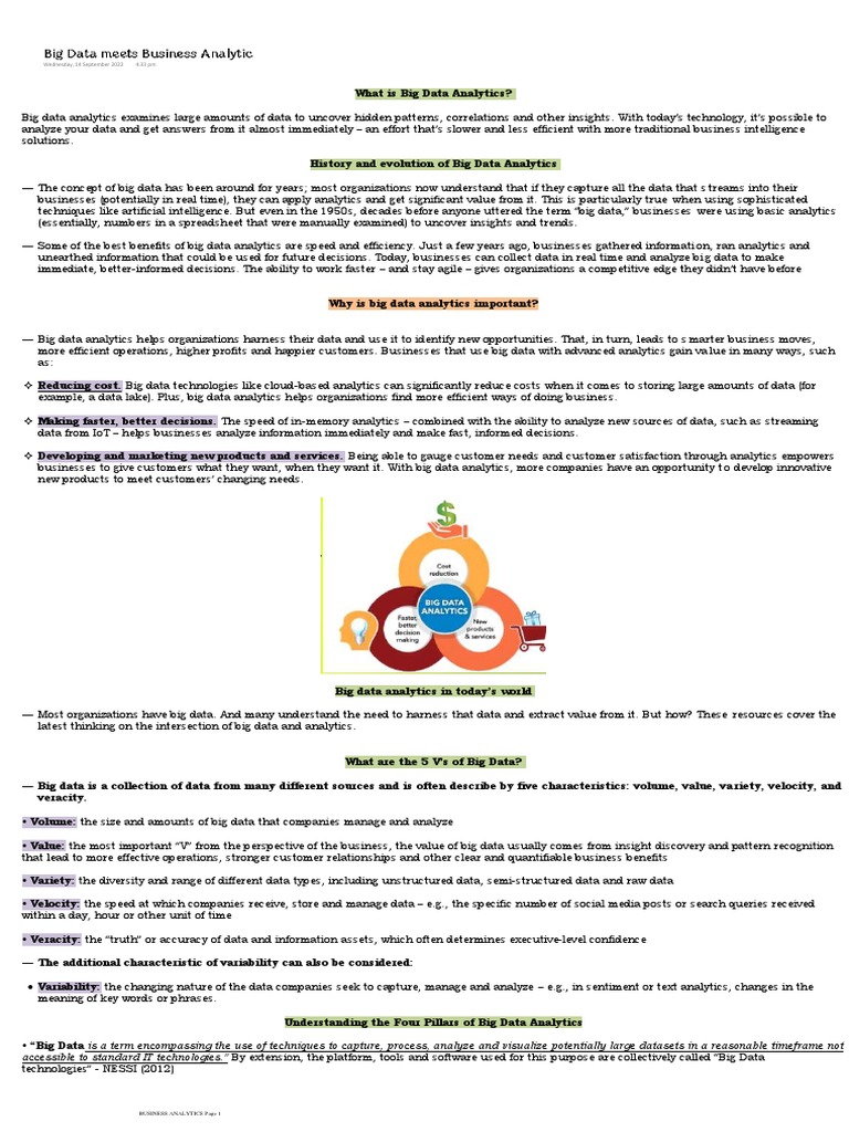 MODULE 2, BUSINESS ANALYTICS. Big Data Meets Business Analytic | PDF | Big Data | Analytics