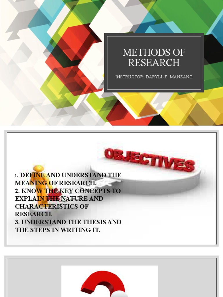 Methods of Research | PDF | Thesis | Academic Discipline Interactions
