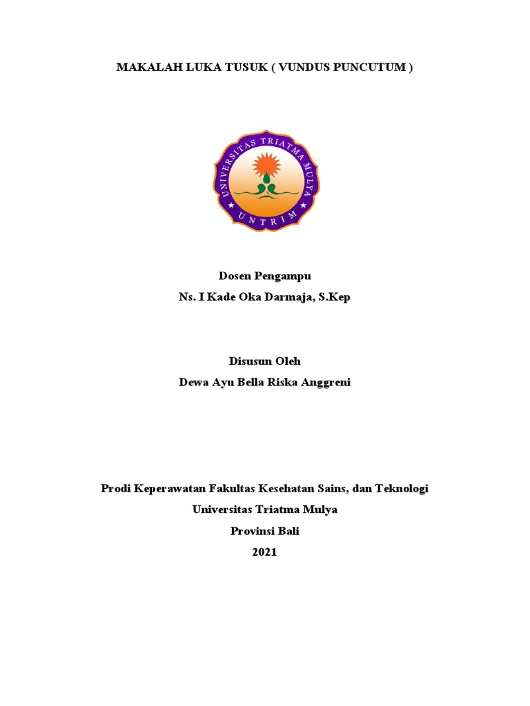 Analisis Luka Tusuk dan Penanganannya | PDF