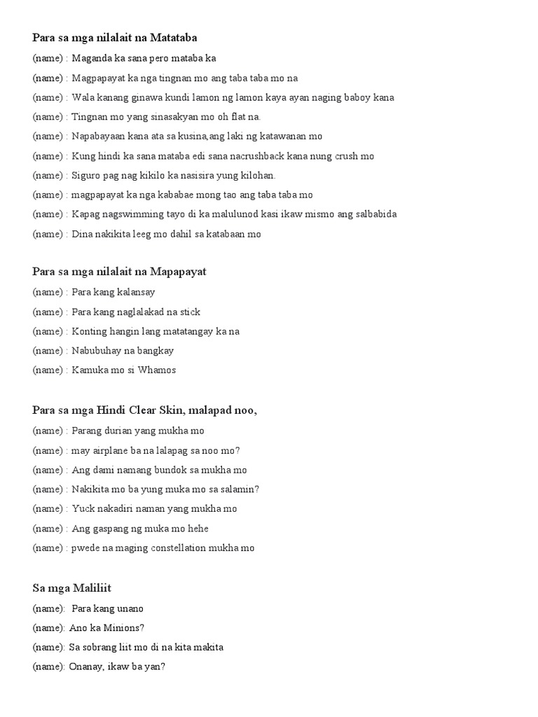 Script in Body Shaming | PDF