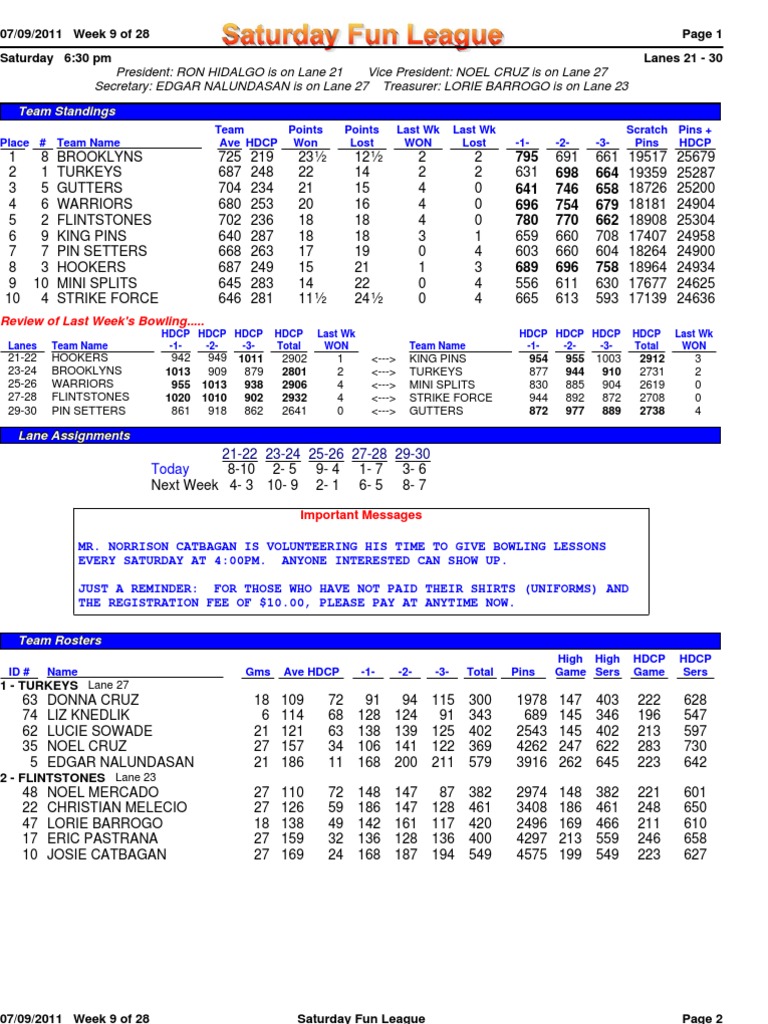 Standing Sheet 9 | PDF