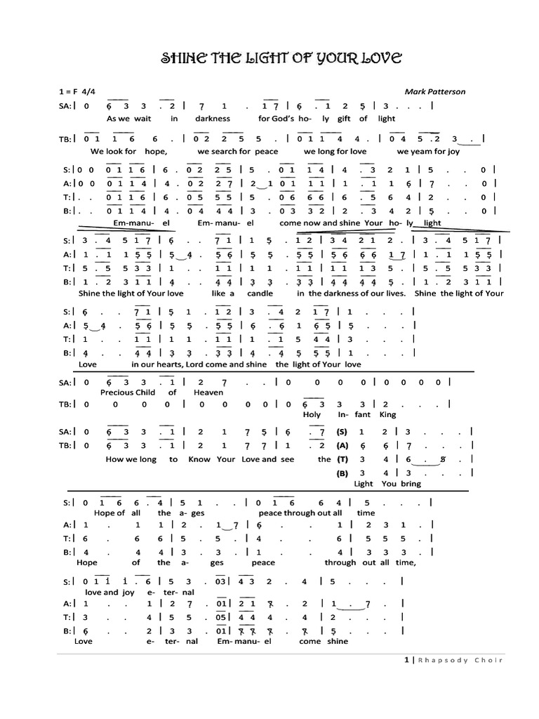 Shine The Light of Your Love | PDF