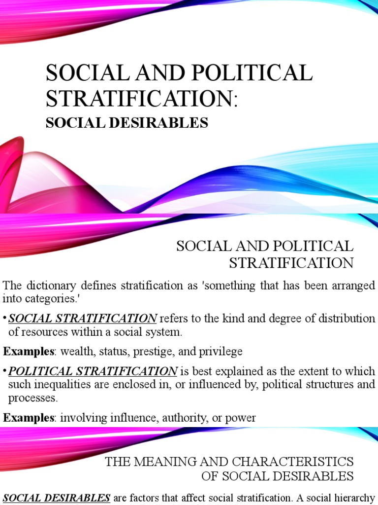 Social and Political Stratification | PDF | Social Status | Social ...