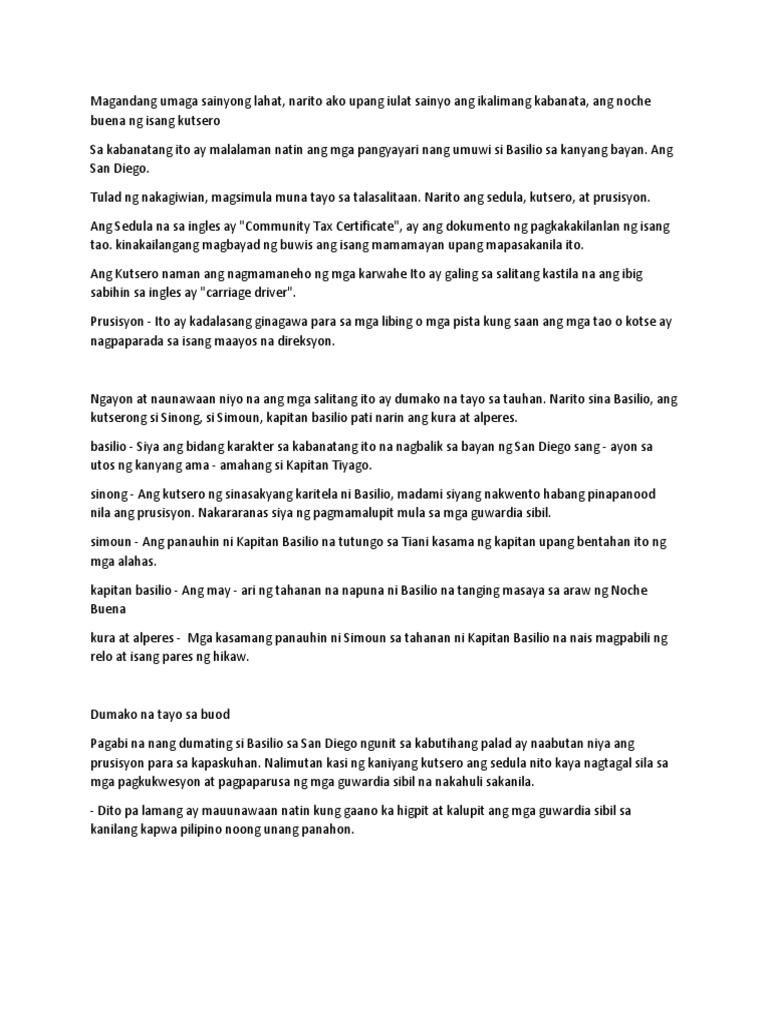 Kabanata 5 - Ang Noche Buena NG Isang Kutsero | PDF