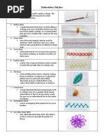 Basic Hand Stitches | PDF | Embroidery | Sewing