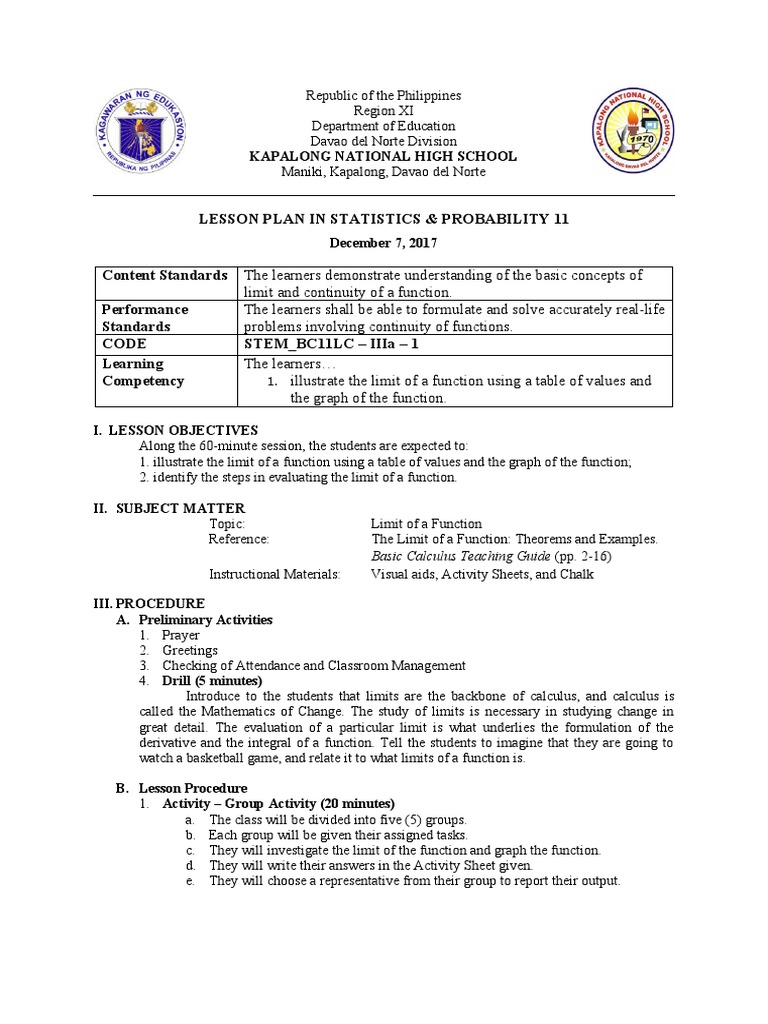 Basic Calculus (Limits DLP) | PDF | Function (Mathematics) | Calculus