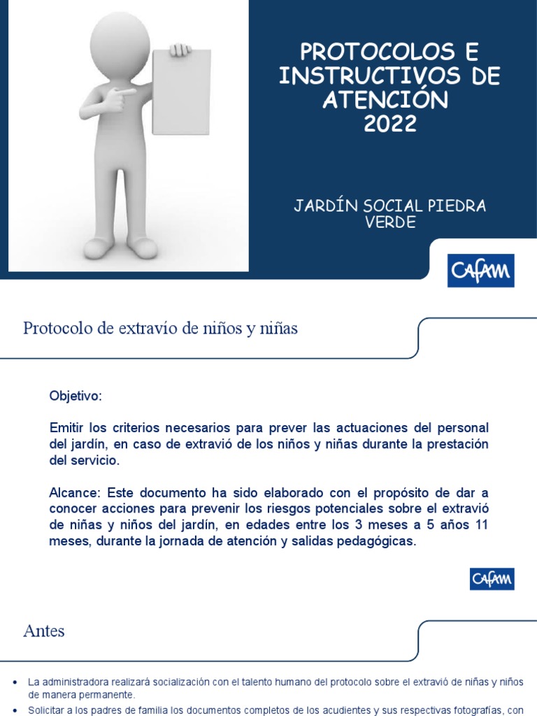 Presentacion Protocolos Septiembre 2022 | PDF | Educación de la primera infancia