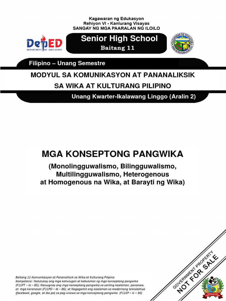 FIL 11 Q1 Wk2 Aralin2 | PDF