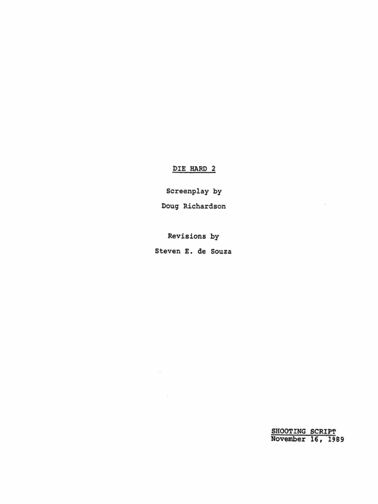 Die Hard 2 Screenplay | PDF
