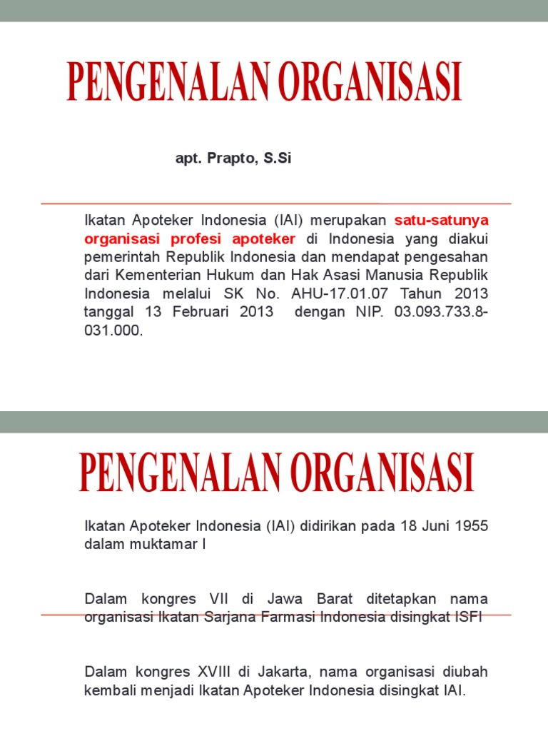 01 - Pengenalan Organisasi | PDF