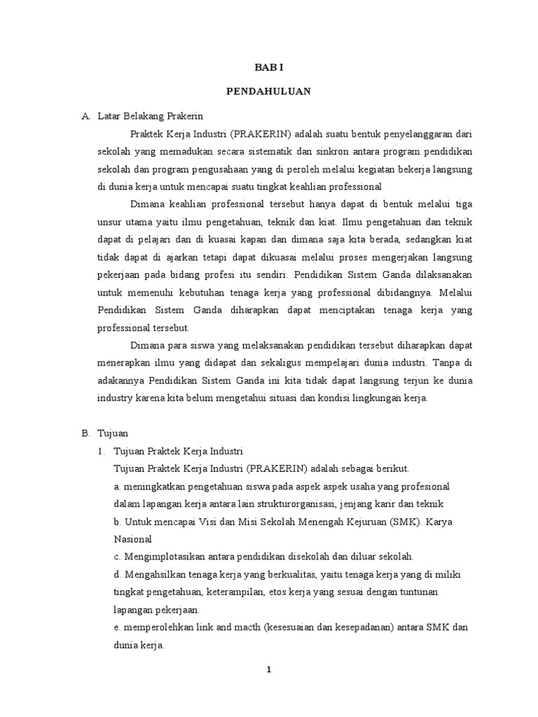Tujuan dan Sistem Prakerin SMK | PDF | Bisnis
