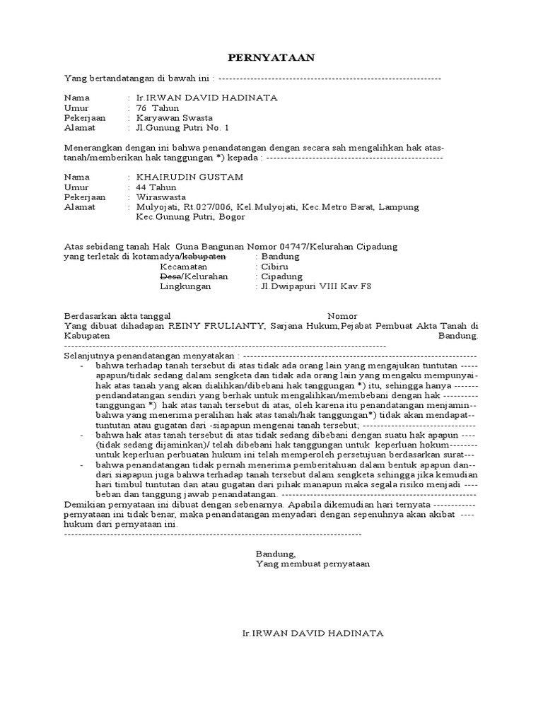 PERNYATAAN | PDF