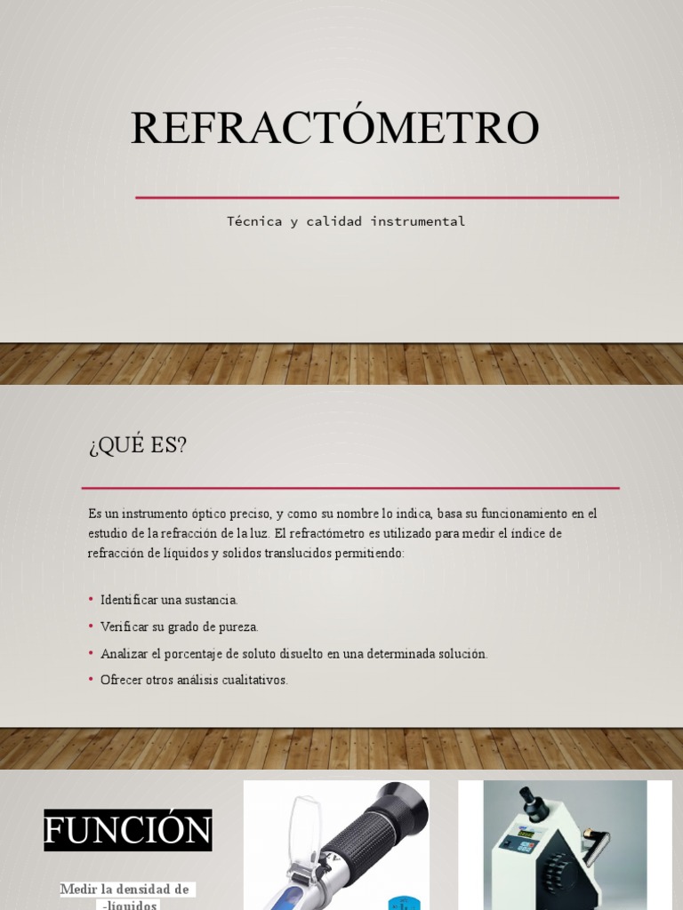 Refractómetro | PDF | Ligero | Radiación electromagnética