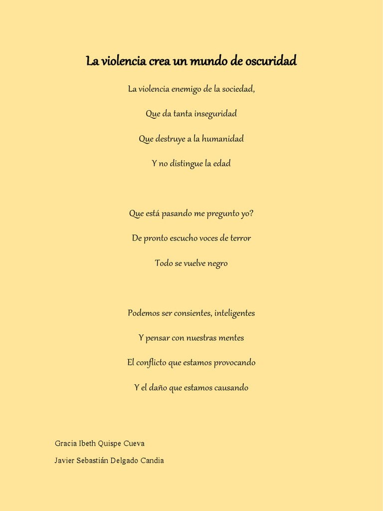 Poema Sobre La Violencia | PDF