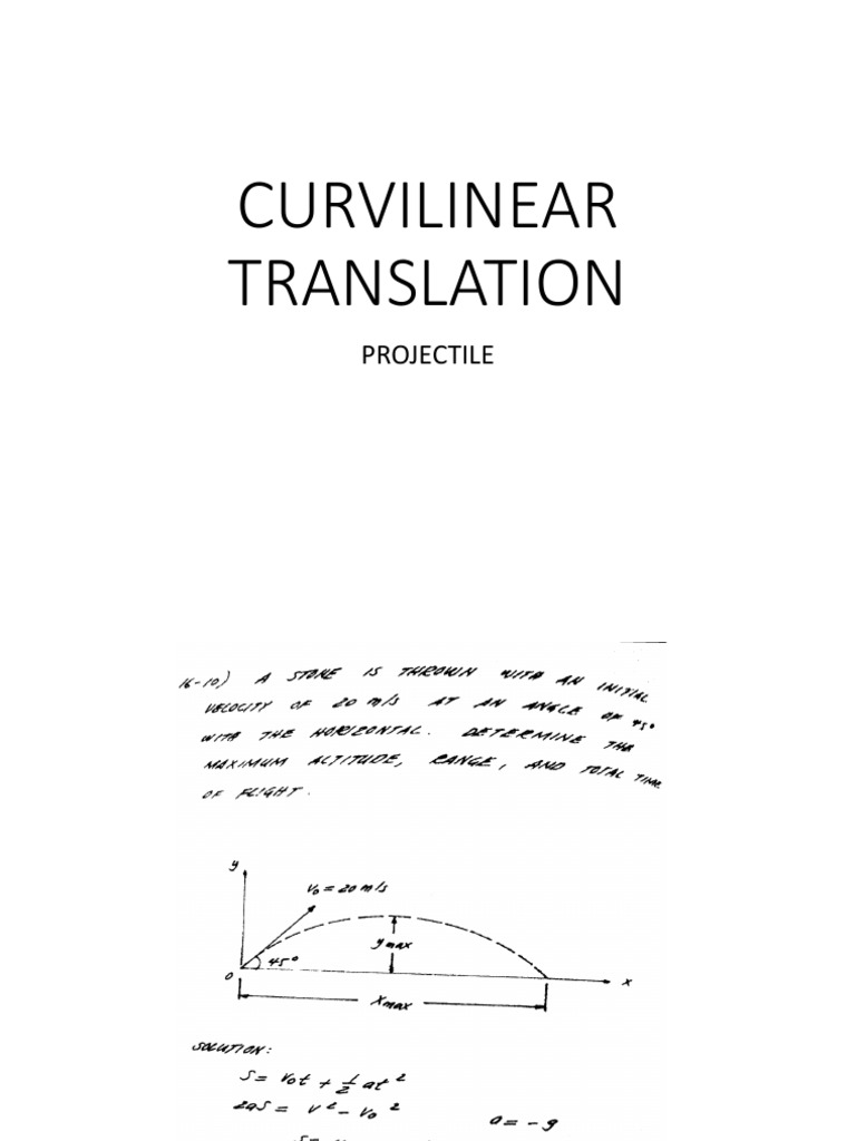 Curvilinear Translation Solved Prob Pdf