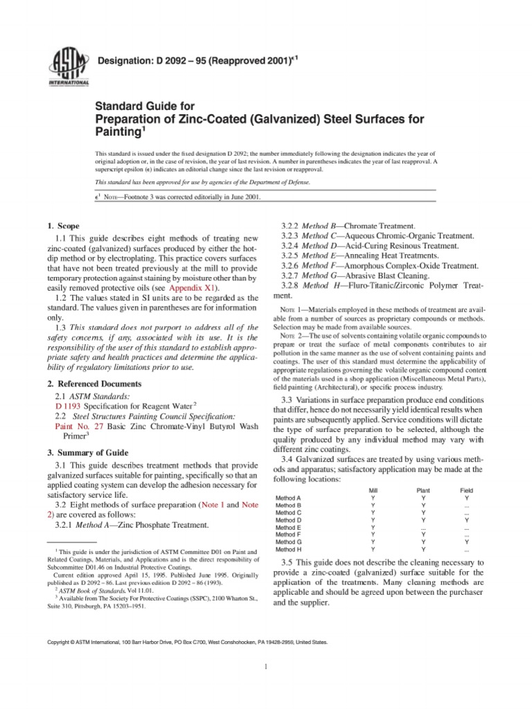 ASTM-D2092 - Free Download PDF | PDF