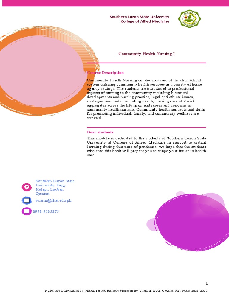 CHN Module (1) | PDF