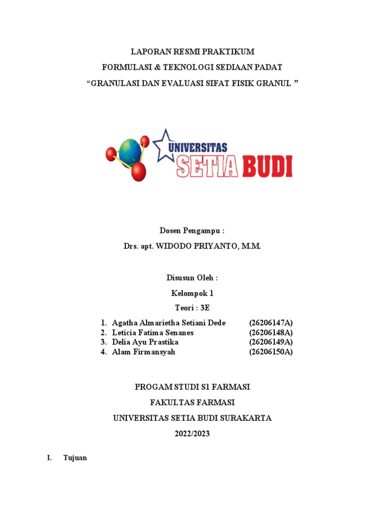 Laporan Resmi FTSP 1 | PDF