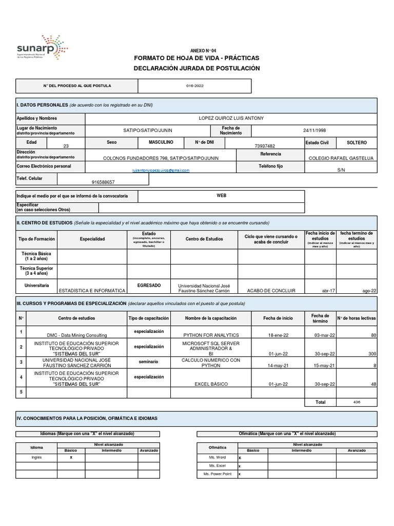 Anexos 04 | PDF | Software | Informática