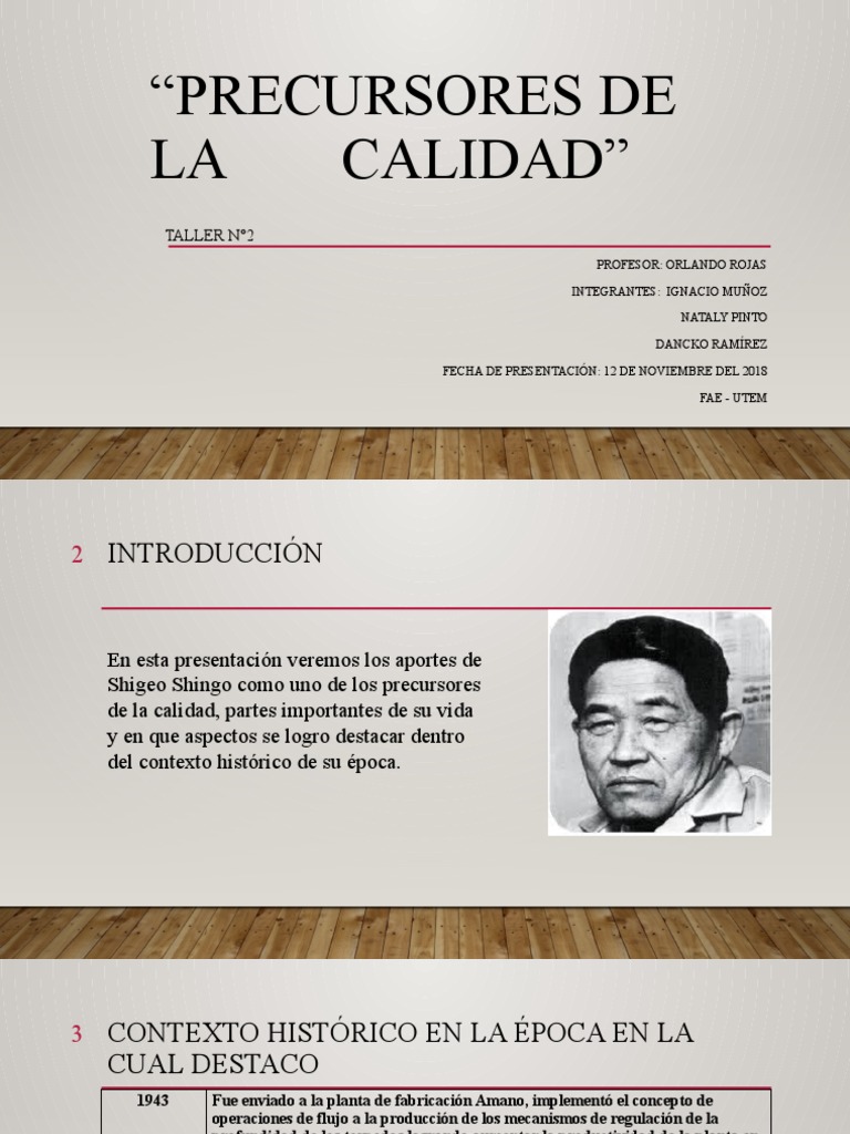 Precursores de La Calidad | Descargar gratis PDF | Procesos de negocio | Sector secundario de la ...